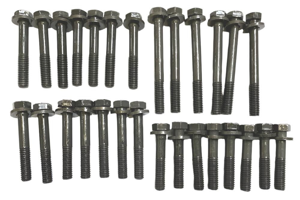 V8 Head Bolt Set - 28 head bolts & washers not stretch type – Turner ...